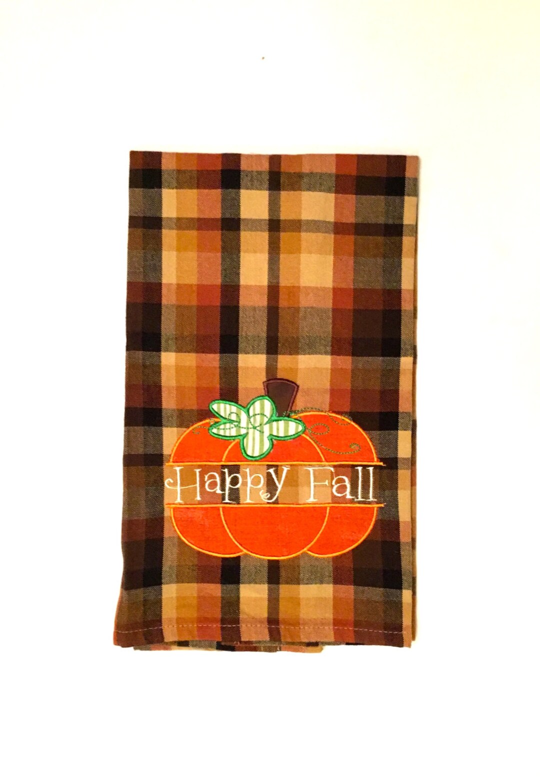 Fall Applique, Fall Applique Tea Towel, Fall Kitchen Towel ...