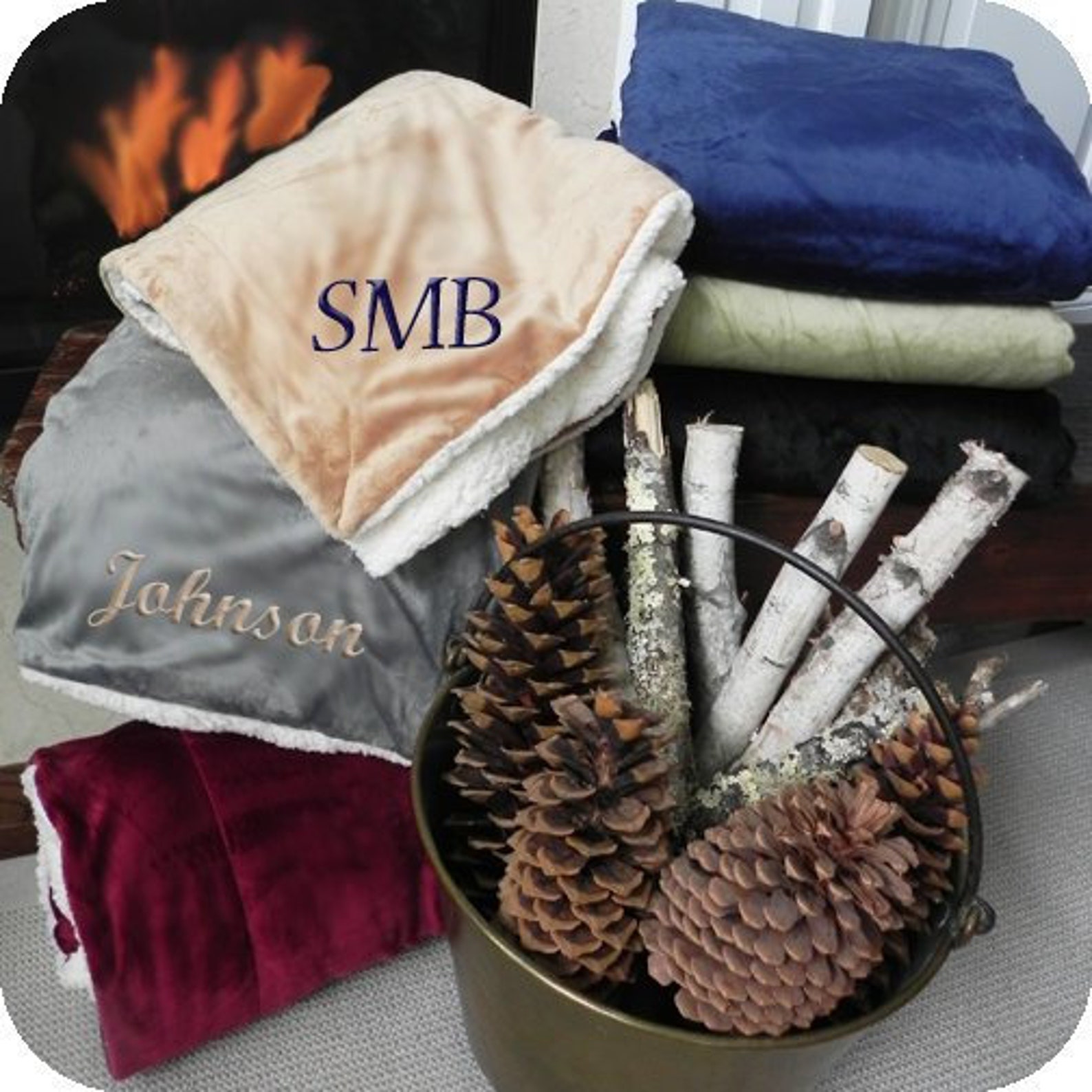 Monogram Blanket Sherpa Blanket Monogrammed Blanket - Etsy