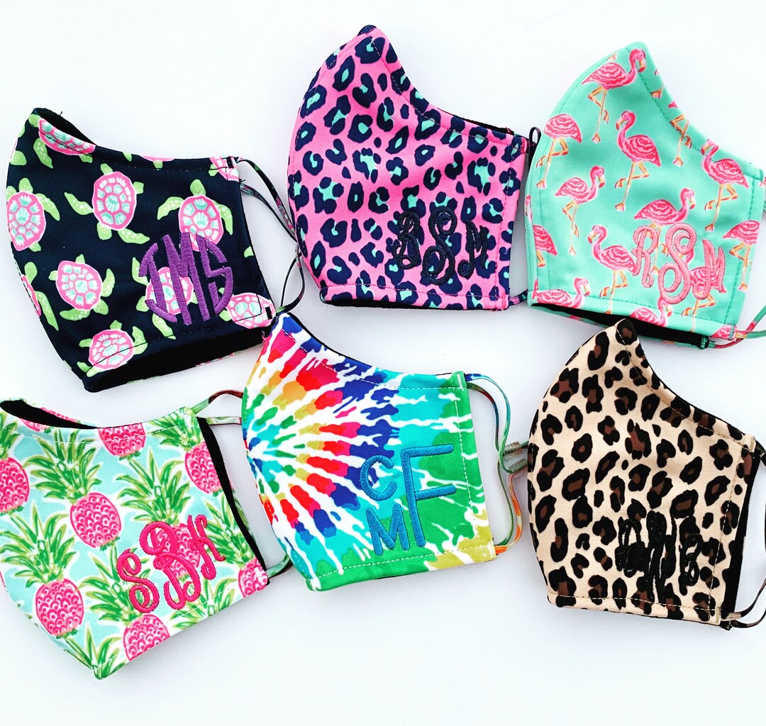 Monogram Face Mask, Reusable Face Mask, Washable Face Mask, Monogram ...