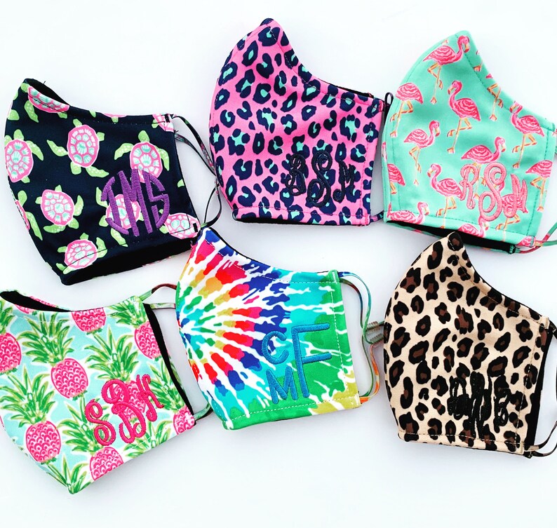 Monogram Face Mask Reusable Face Mask Washable Face Mask - Etsy