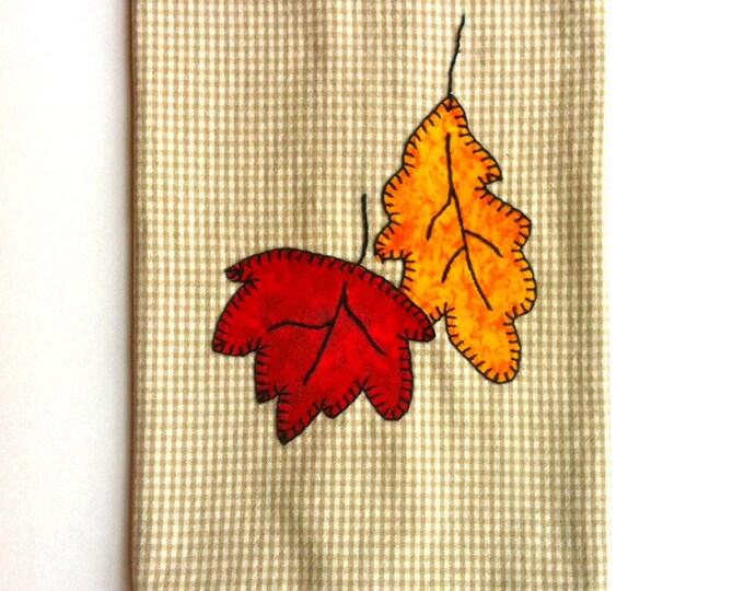 Fall Applique Fall Tea Towel Fall Kitchen Towels - Etsy