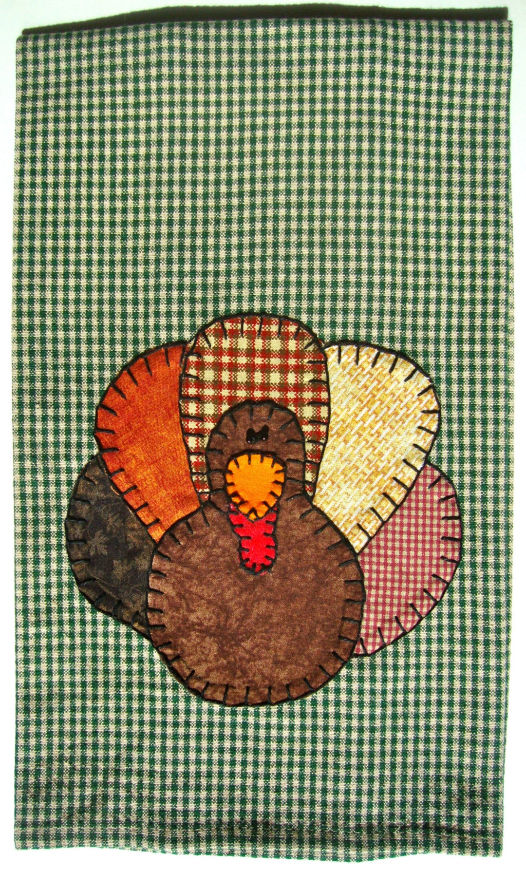 Fall Kitchen Towel, Thanksgiving Kitchen Towel, Turkey Applique Tea ...