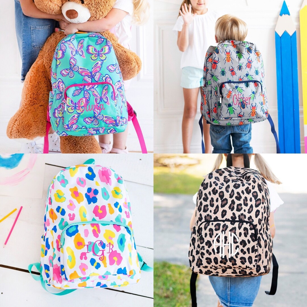 Monogram Backpack, Personalized School Bag, Monogram Girls and Boys ...