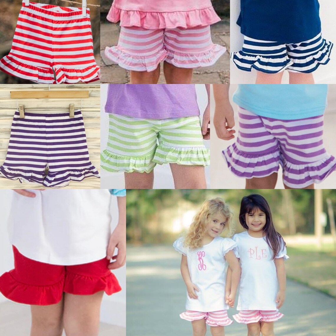 Girls Monogram Outfit Girls Two Piece Monogram Outfit Baby | Etsy