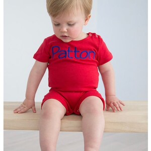 Monogrammed Baby Romper, Baby Bubble, Personalized Boy Romper, Baby ...