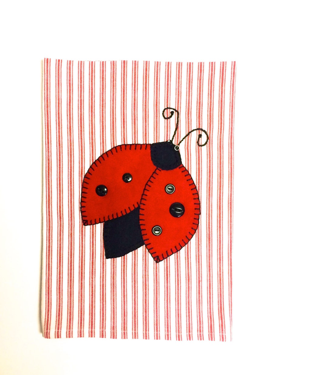 Applique Tea Towel, Ladybug Applique Tea Towel, Ladybug Applique ...