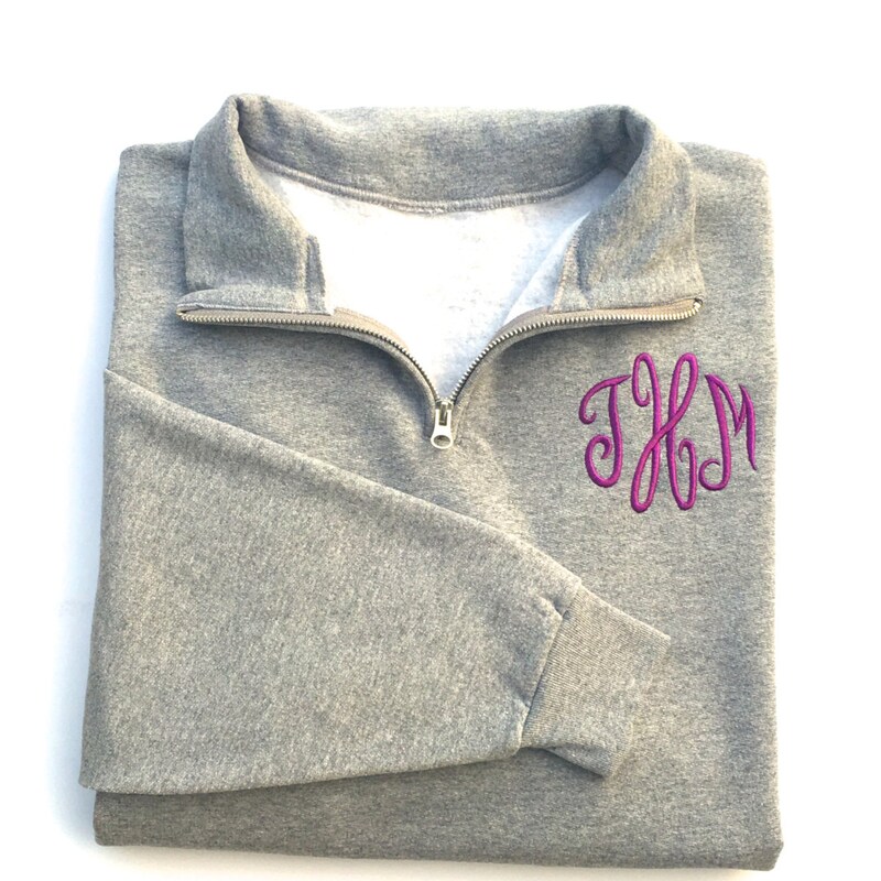 Monogrammed Quarter Zip - Etsy