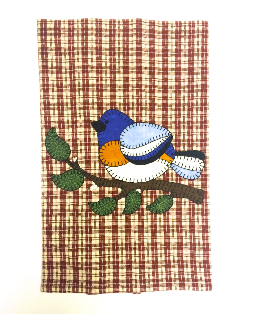 Blue Bird Applique Tea Towel, Bird Applique Tea Towel, Bird Applique ...