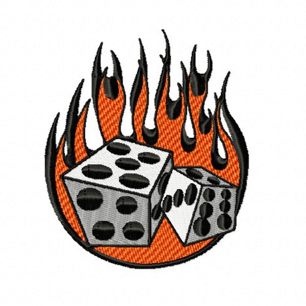Flaming Dice - Etsy