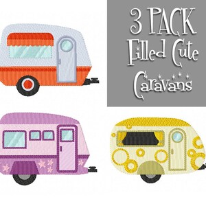 CARAVAN Multipack 3 Filled Caravan Machine Embroidery Designs Instant ...