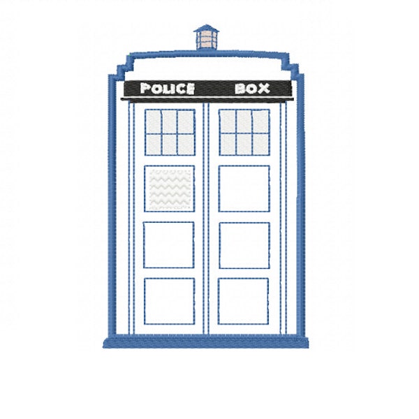 Tardis Embroidery - Etsy