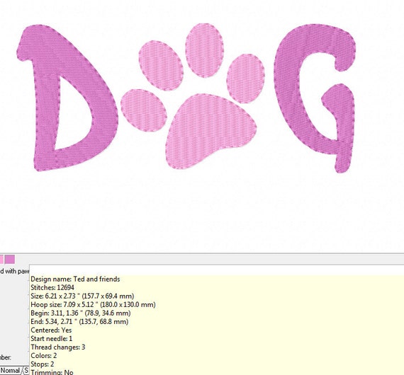 I Love my DOG Filled Machine Embroidery Design 3 SIZES | Etsy