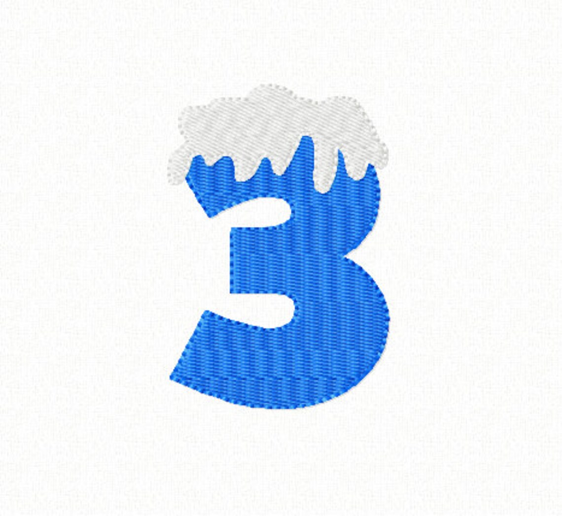 LET IT SNOW Snowcapped Numbers Zero to Nine Filled - Etsy