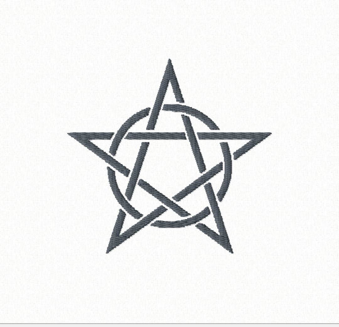 PENTAGRAM ~ Machine Embroidery Design - Symbol ~ Wicca - Instant ...