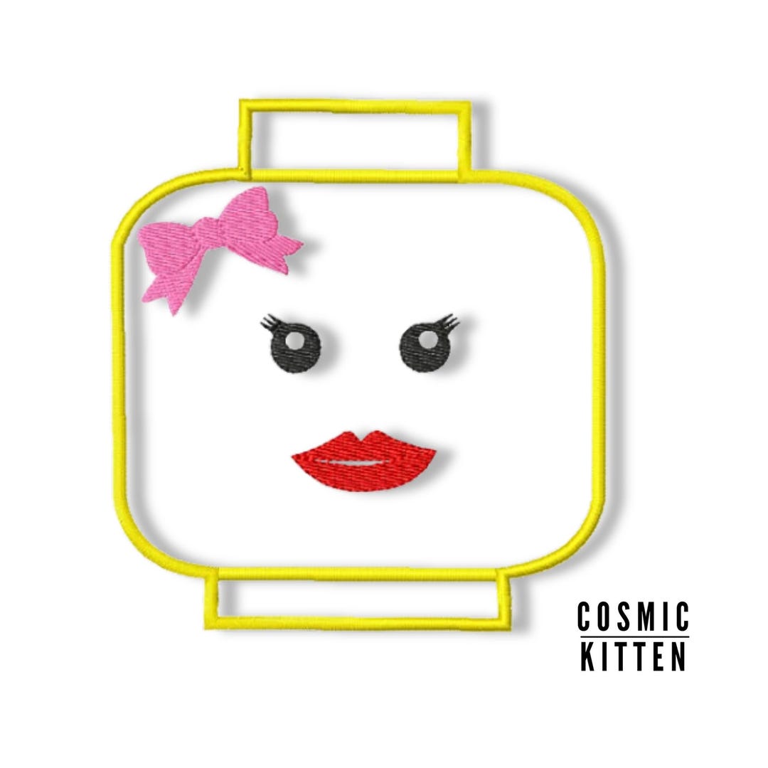 Well, Hello! - Lady Head APPLIQUE Machine Embroidery Design in 4 Sizes ...