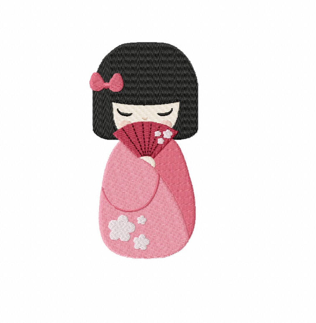 Japanese Geisha 1 Machine Embroidery Design Instant Download - Etsy