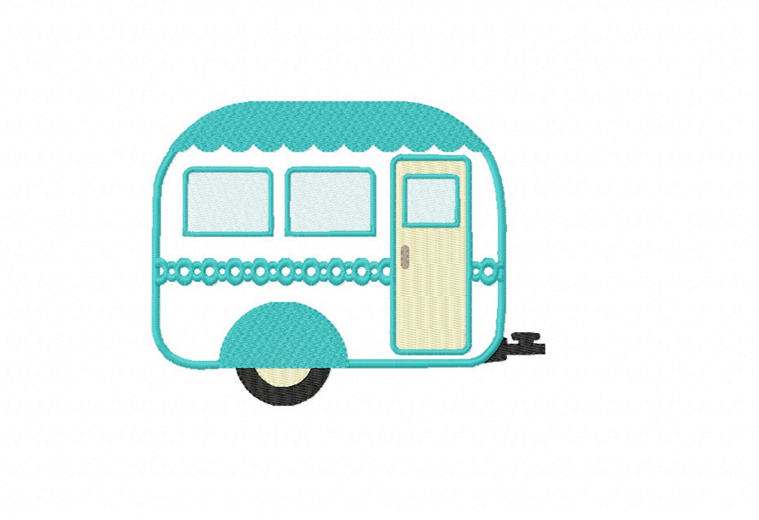 Applique Caravan 2 - Going on a Summer Holiday - Machine Embroidery ...
