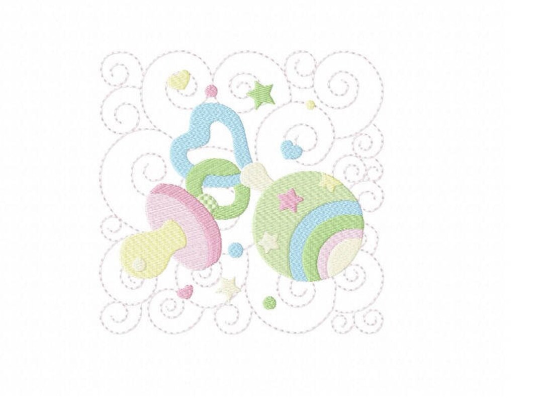Baby Quilt Block 1 - Machine Embroidery Design in 3 Sizes - Etsy
