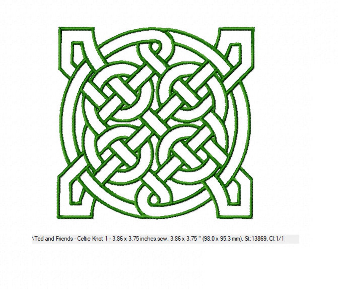 Celtic Knot 1 Machine Embroidery Design in 3 Sizes | Etsy
