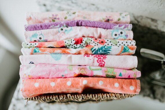 8 Pack Cloth Wipes Reusable Baby Wipes Family Cloth | Etsy Canada