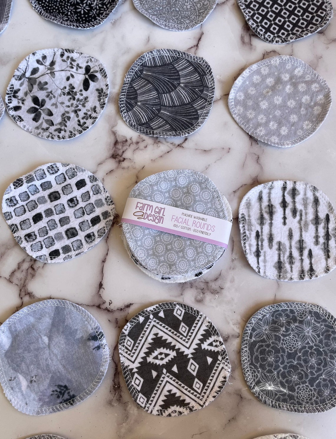 Grey Neutral Facial Rounds Makeup Remover Facial Towel - Etsy