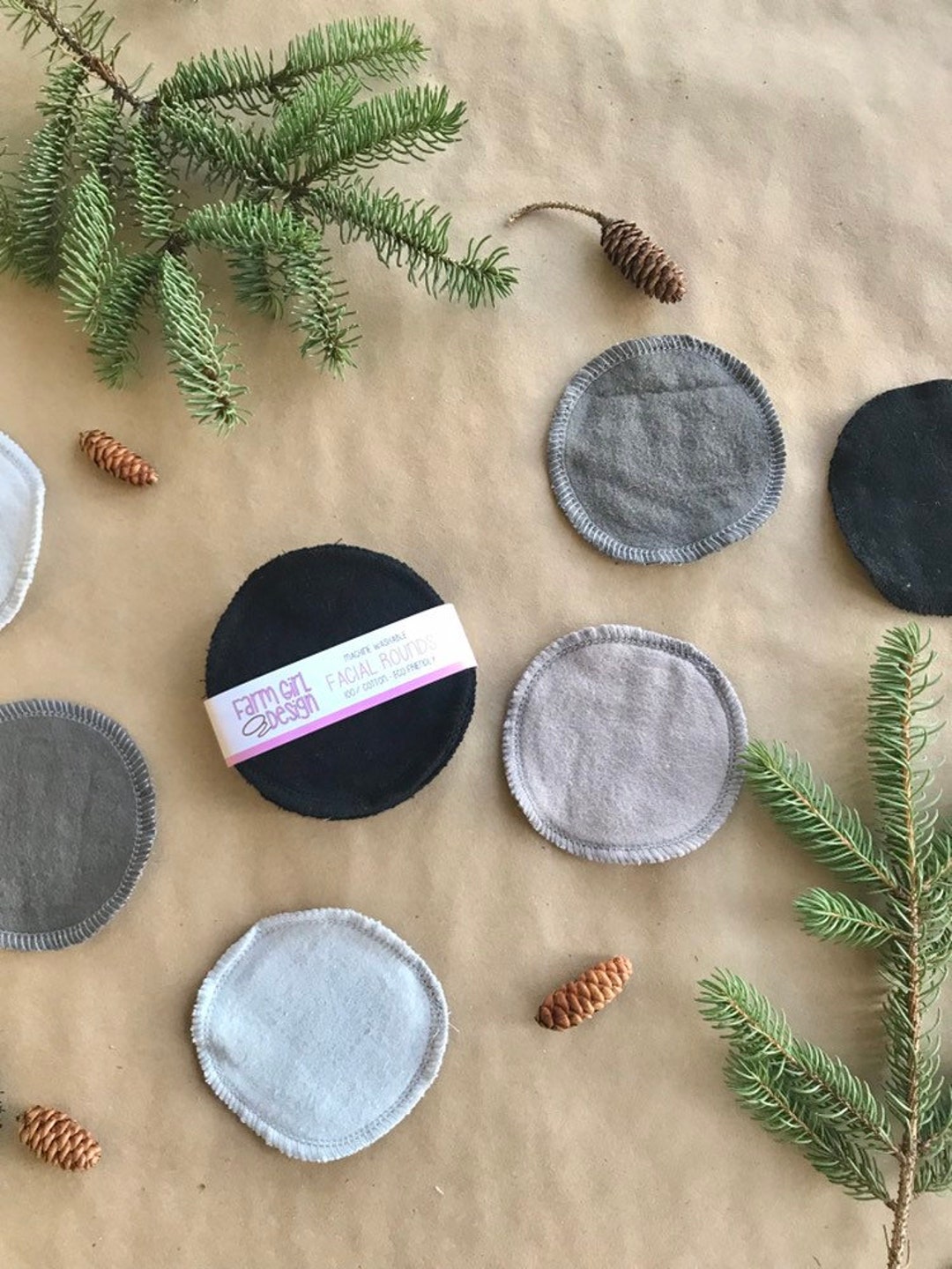 CHOOSE YOUR COLOR Grey Neutral Facial Rounds | Makeup Remover | Facial ...