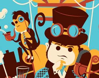 Monkey Screen Print - Etsy