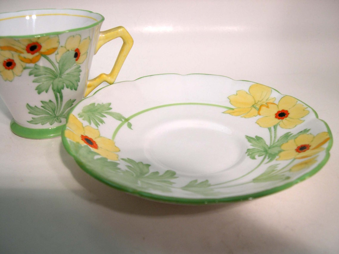 Rare 1930's New Chelsea St-ives Tea Cup and Saucer, New Chelsea Staffs ...