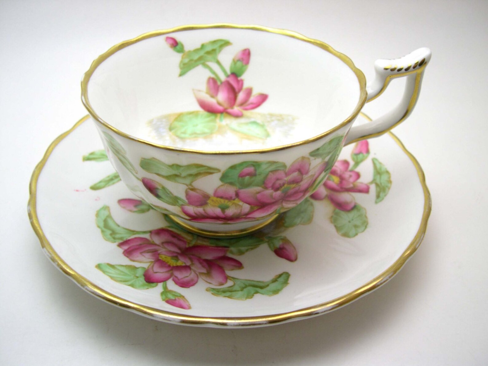 Antique Royal Chelsea Tea Cup and Saucer Water Lily Tea Cup | Etsy