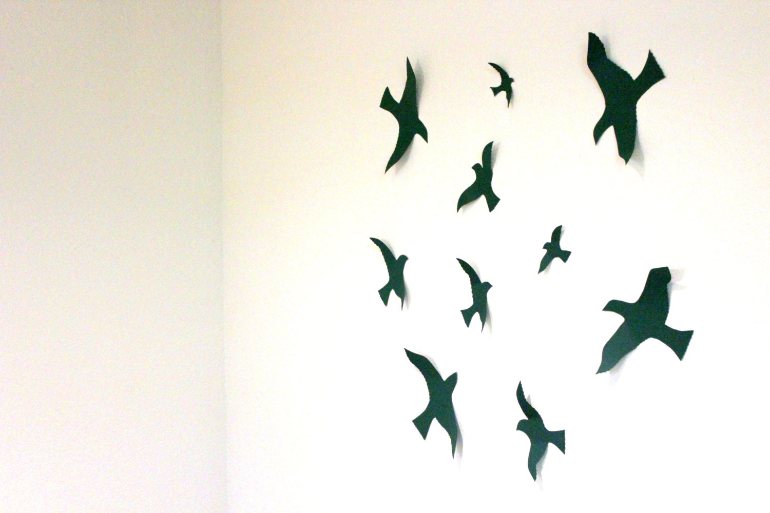 3d Paper Birds Bird Wall Decal Bird Wall Art Wall Art for | Etsy