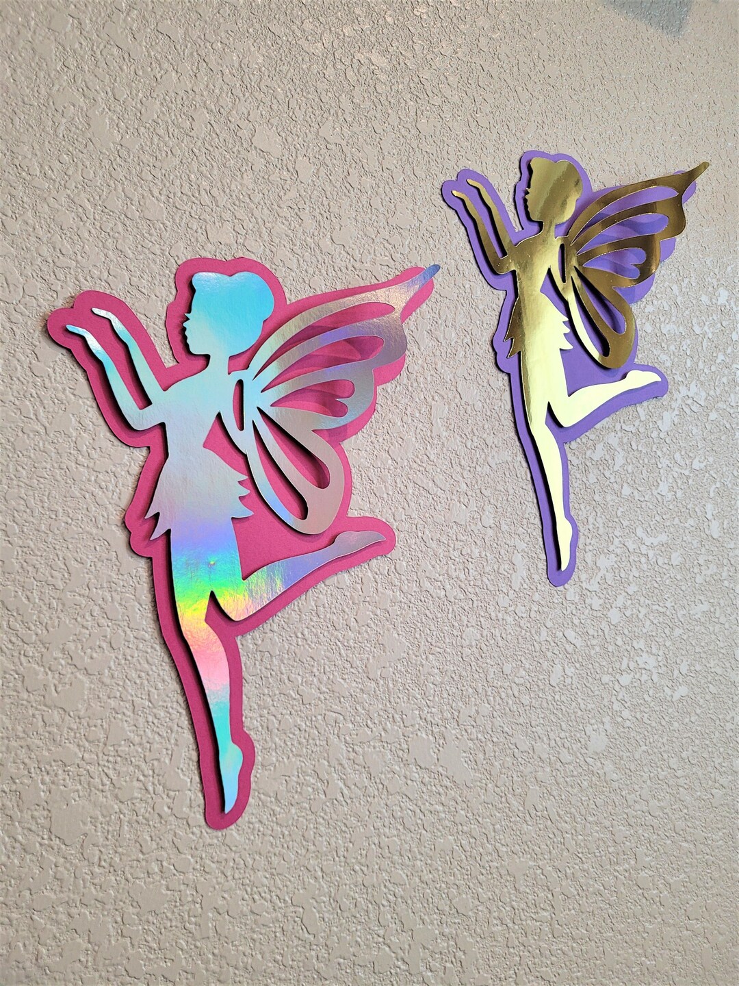 Giant Fairy Party Decor Fairy Cutouts Gold Fairy Die Cuts - Etsy