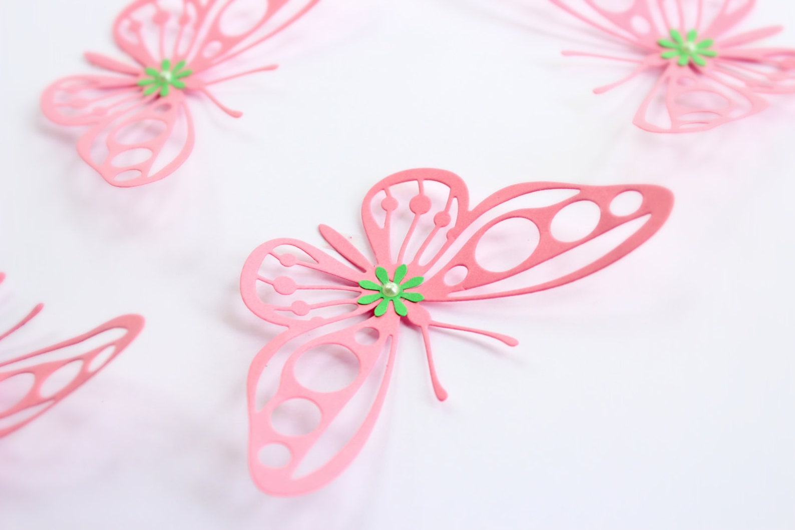 Pink Paper Butterfly Cutouts Paper Butterflies Pink Nursery | Etsy