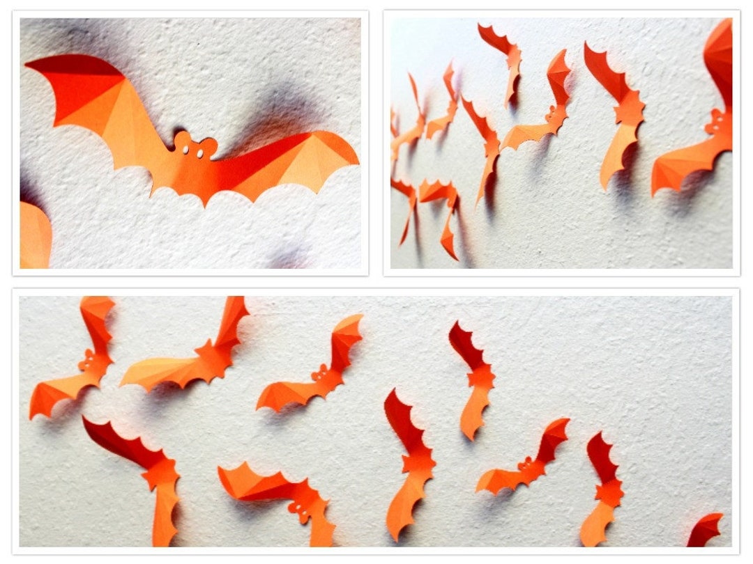 Paper Bats, Halloween Bats, Wall Bats, Cut-outs, Halloween Wall ...