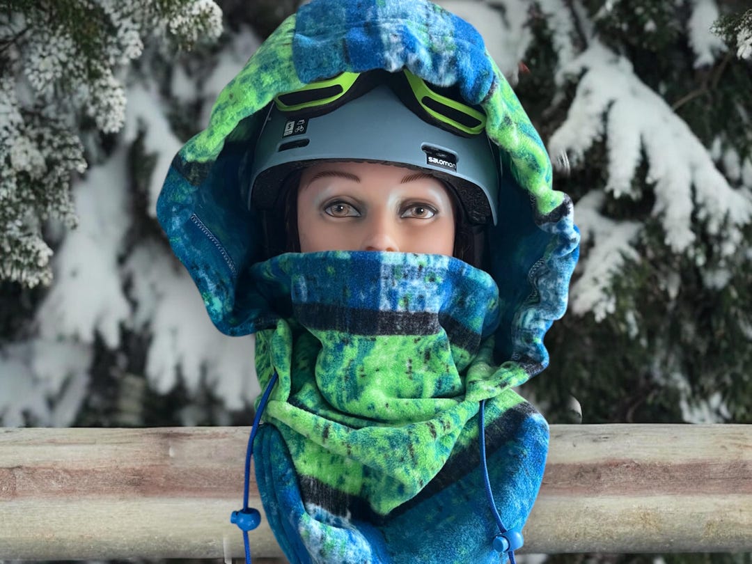 Snow Hood, Over the Helmet Hood, Helmet Hoodie, Hood Face Mask ...