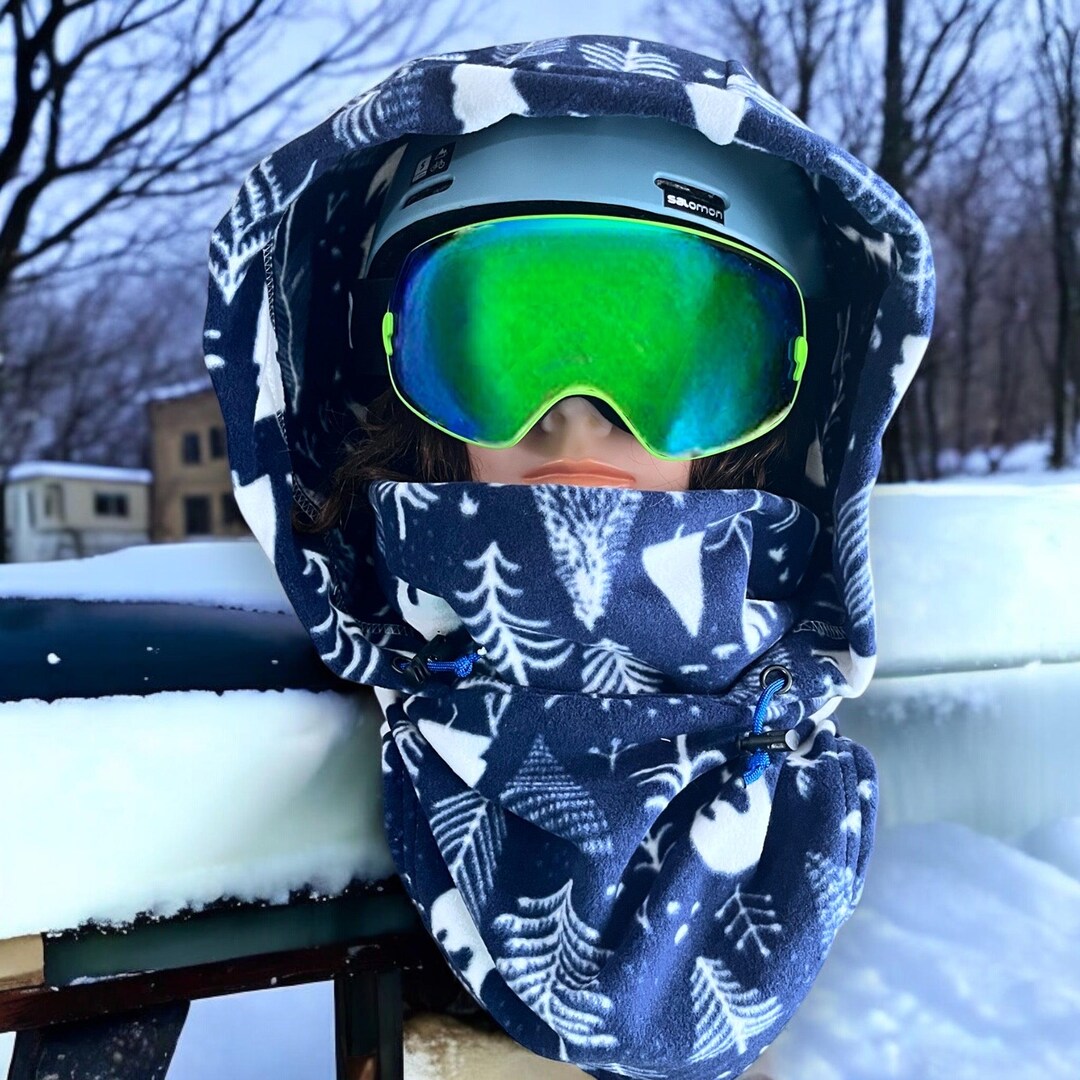 Child Snow Hood, Over Helmet Hood, Helmet Hoodie, Hood Face Mask ...