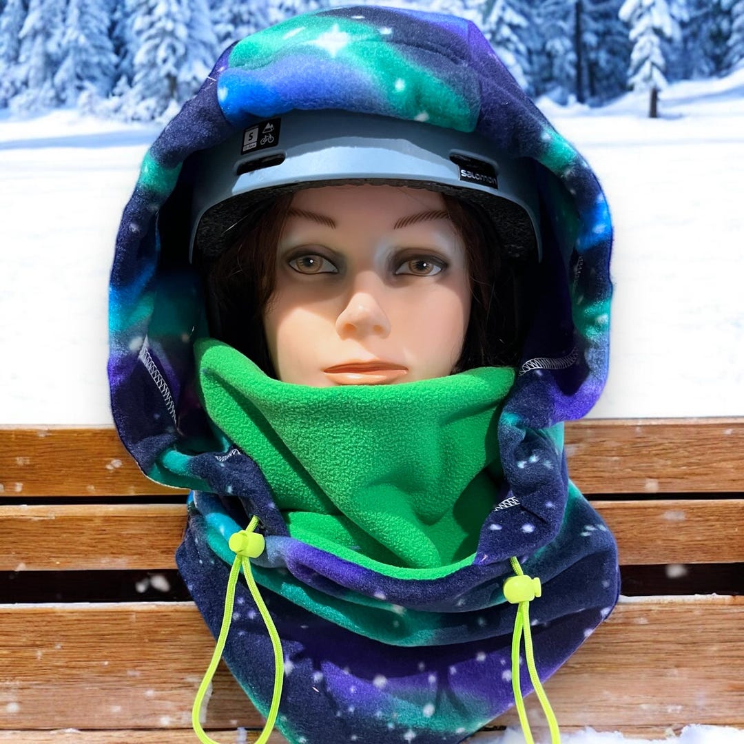 Adult Snow Hood, Over the Helmet Hood, Helmet Hoodie, Hood Face Mask ...