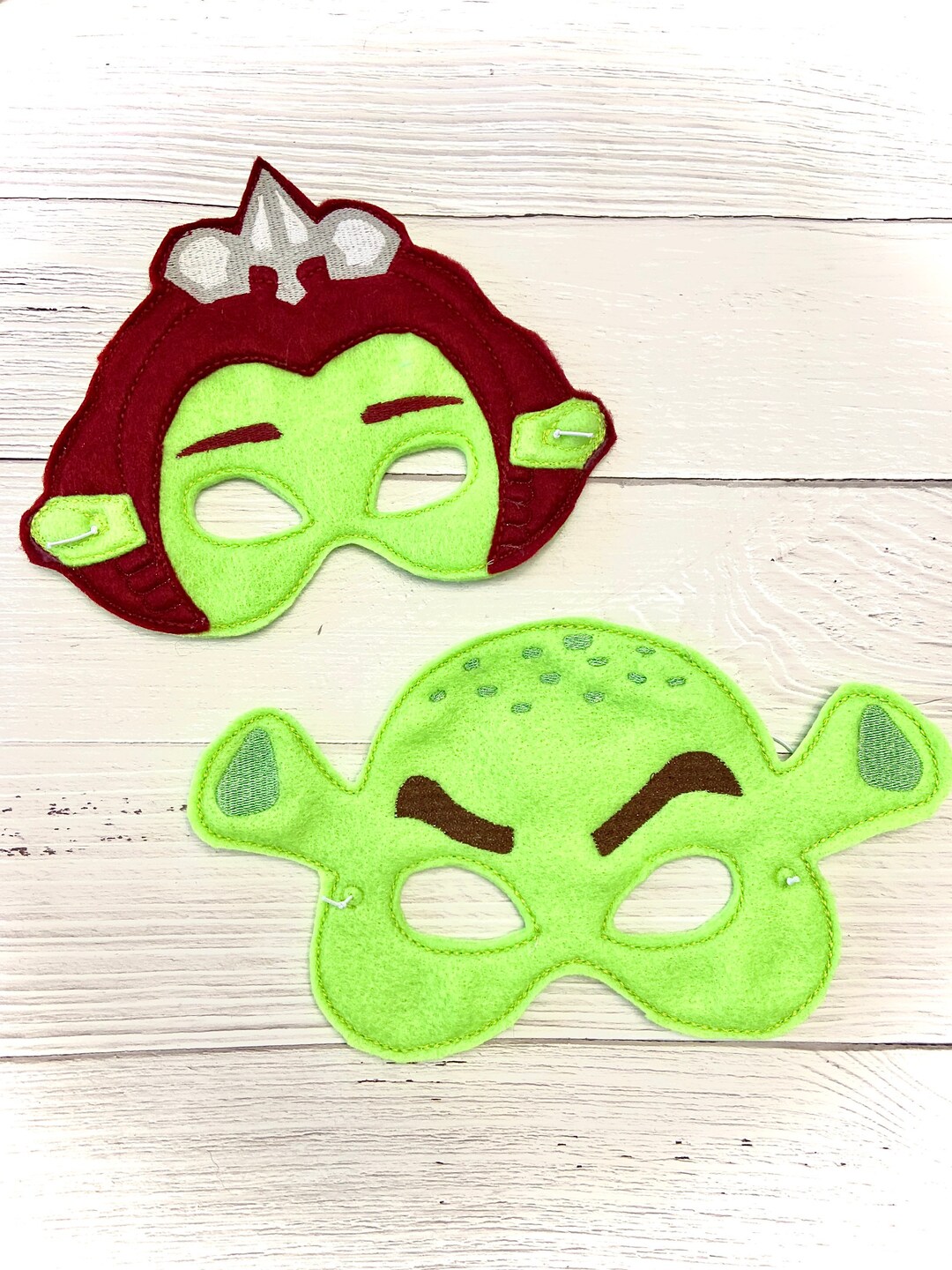 Green Ogre Felt Mask, Felt Mask, Kids Costume, Party Favors, Kids Dress ...