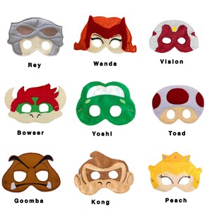 Felt Masks, Kids Masks, Kids Costumes, Superhero Masks, Character Masks ...