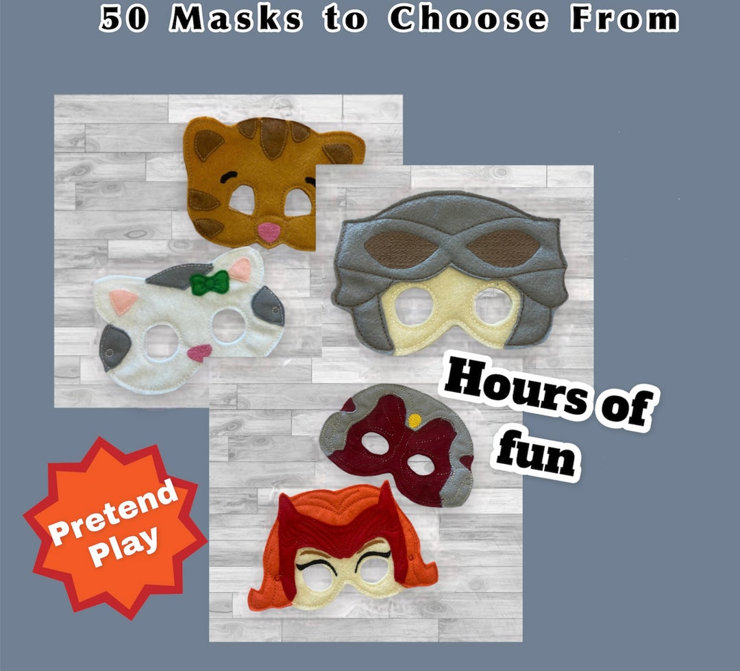 Felt Masks, Kids Masks, Kids Costumes, Superhero Masks, Character Masks ...