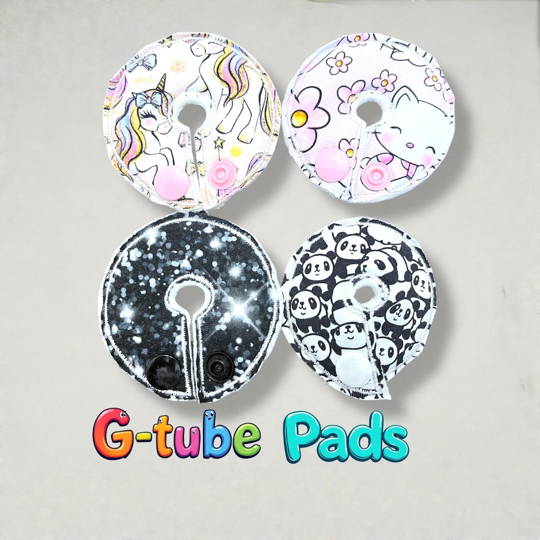 Unicorn G-tube Pads, Feeding Tube Pads, Peg Tub Pads, - Etsy