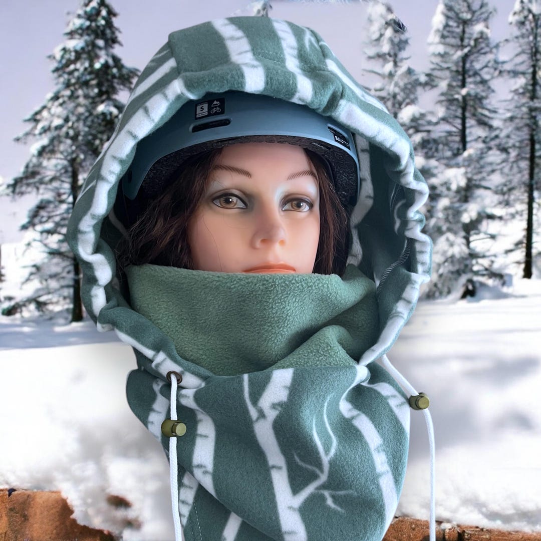 Adult Snow Hood, Over the Helmet Hood, Helmet Hoodie, Hood Face Mask ...