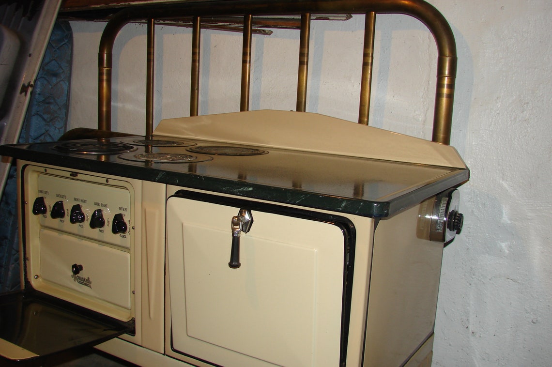 Late 20's Early 30's Monarch Electric Stove With Faux Marble Green Top ...