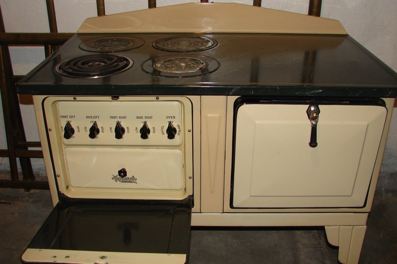 Late 20's Early 30's Monarch Electric Stove With Faux Marble Green Top ...
