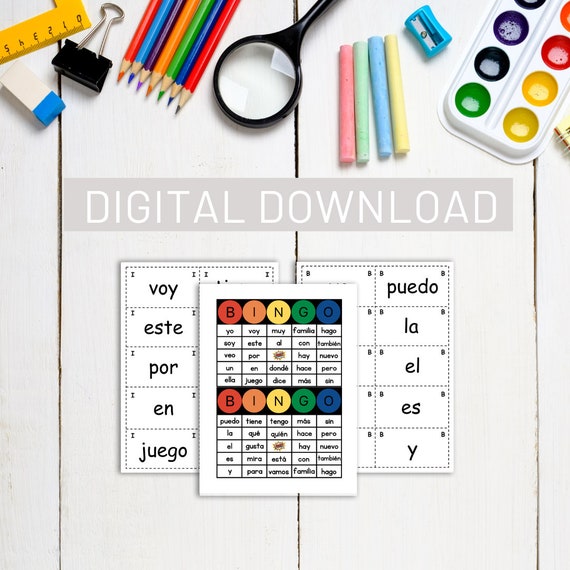 Kindergarten Sight Words Bingo - Etsy