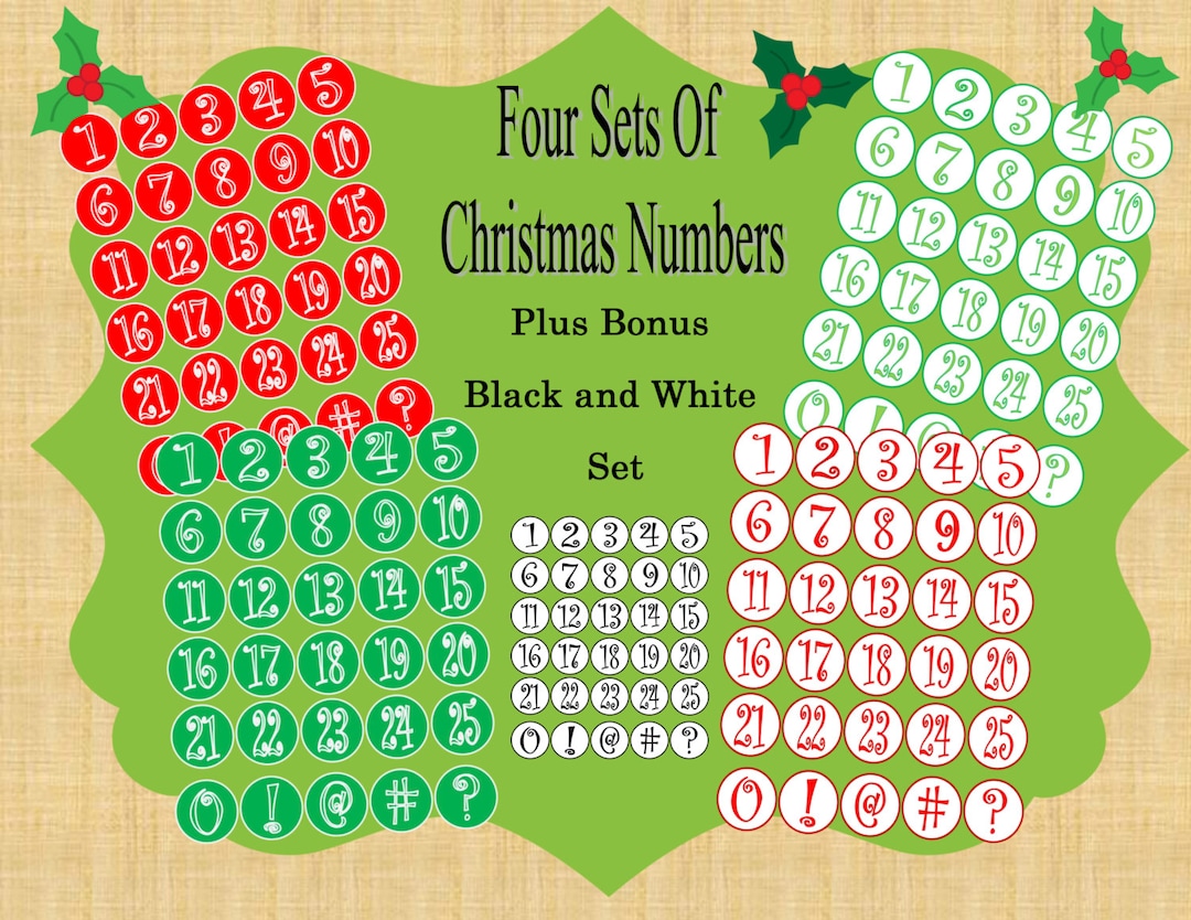 Christmas Number Circles - Etsy