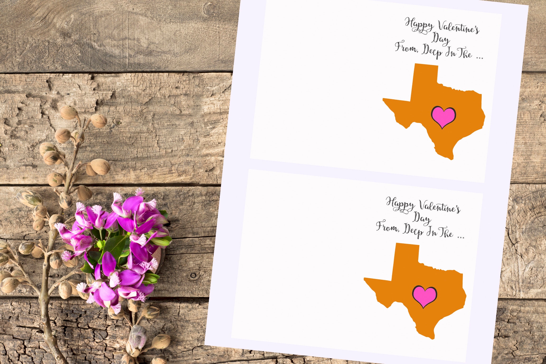 Happy Valentine's Day Card From Deep in the Heart of Texas