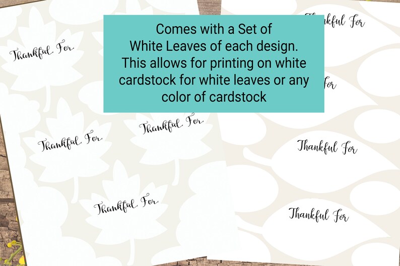 Printable Fall Thankful, Thanksgiving Maple Leaves, PDF and JPG - Etsy