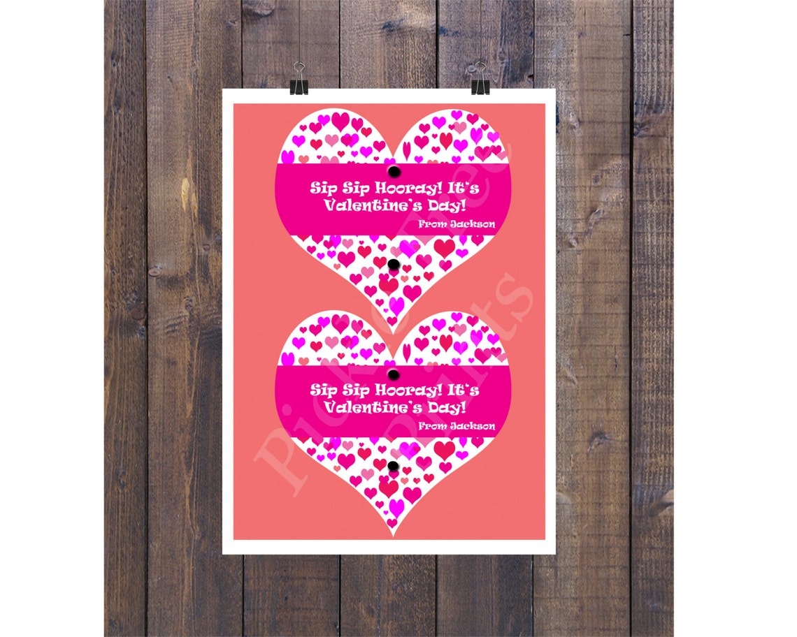 Personalized Valentine Crazy Straw Heart OR Round Tags - Etsy