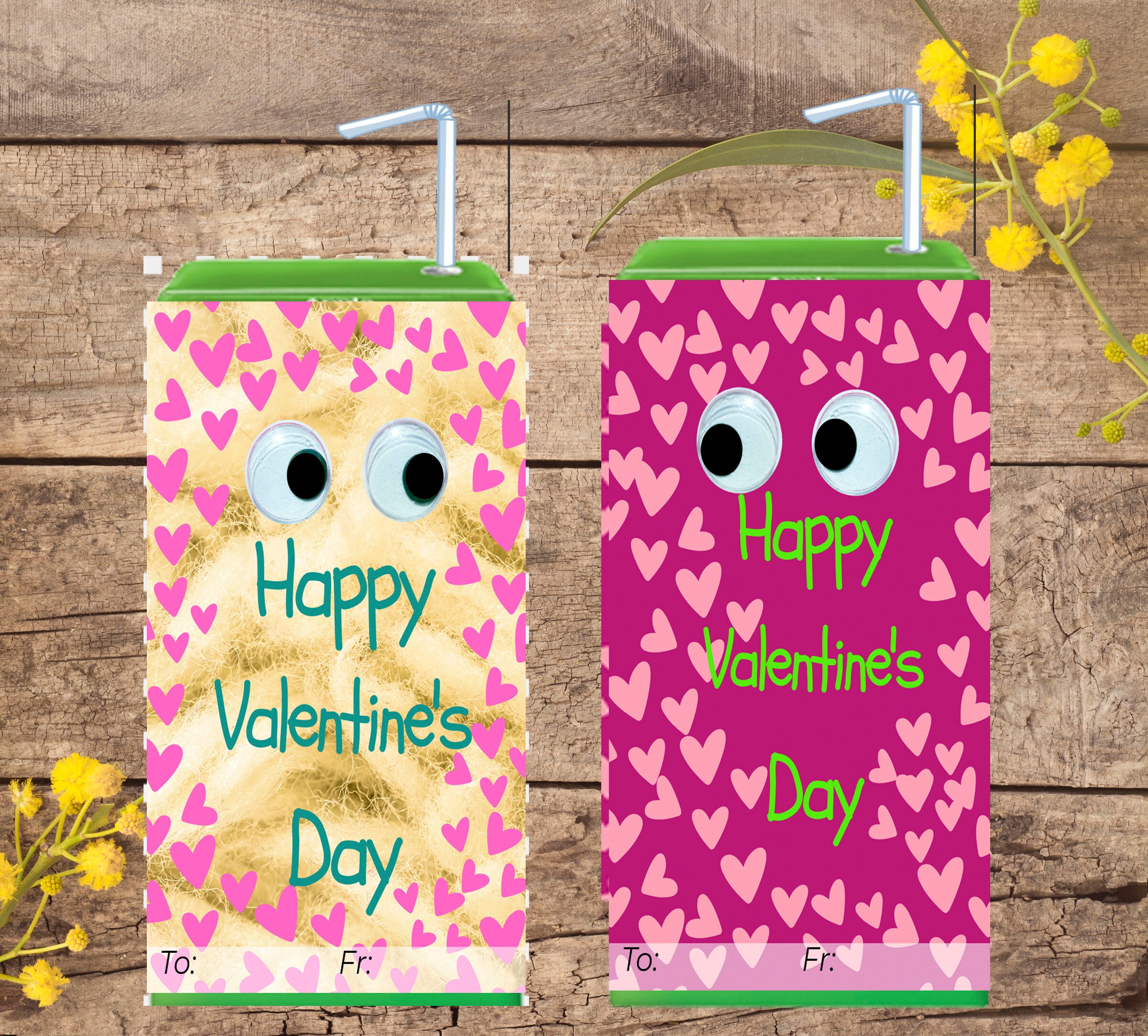 Googly Eyes Printable Valentines, Juice Box and Juice Pouch Labels ...
