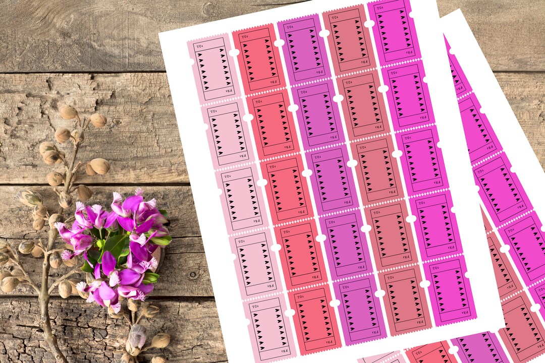 Blank Love Tickets: Printable Party Favors (digital Download) - Etsy